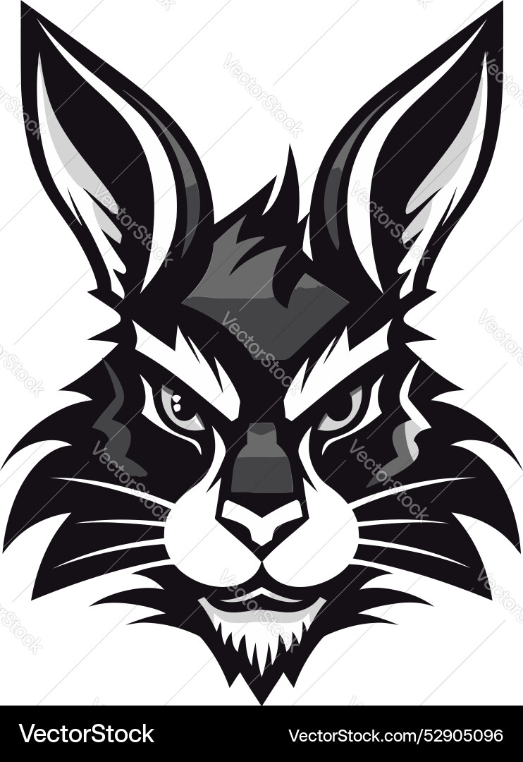 Black rabbit a logo that stands out from Vector Image