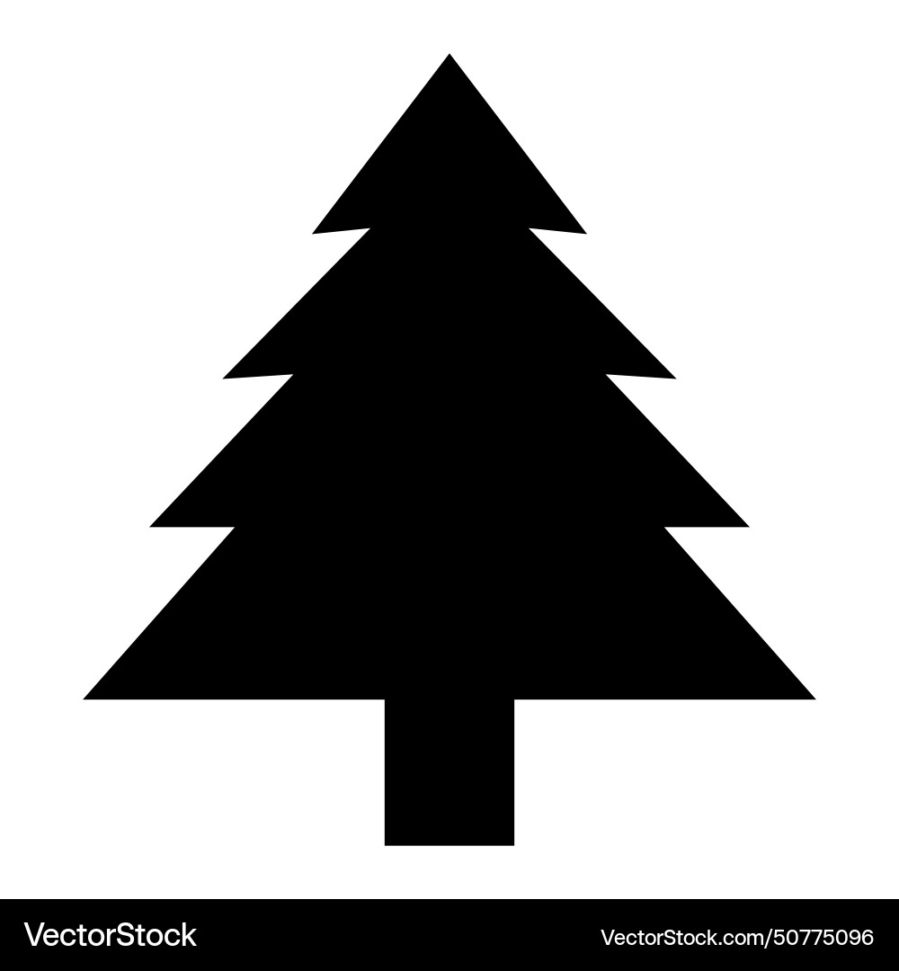 Black tree icon on white background Royalty Free Vector