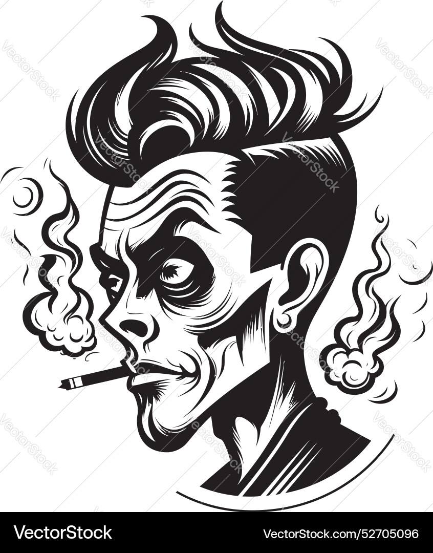 Cloud cruiser cartoon guy enjoying a puff icon Vector Image