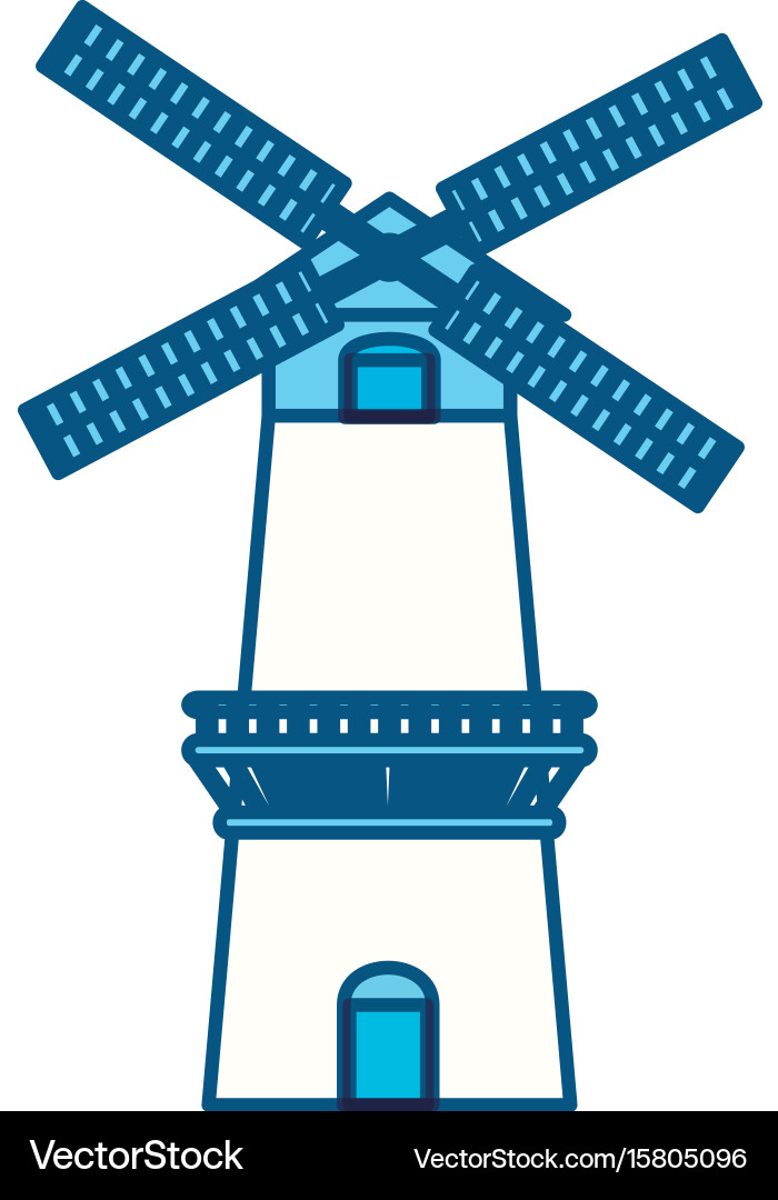 Farm windmill symbol Royalty Free Vector Image