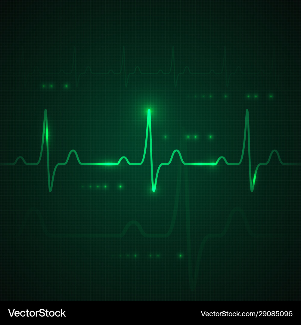 Heartbeat ECG Display Graphic Royalty Free Vector Image