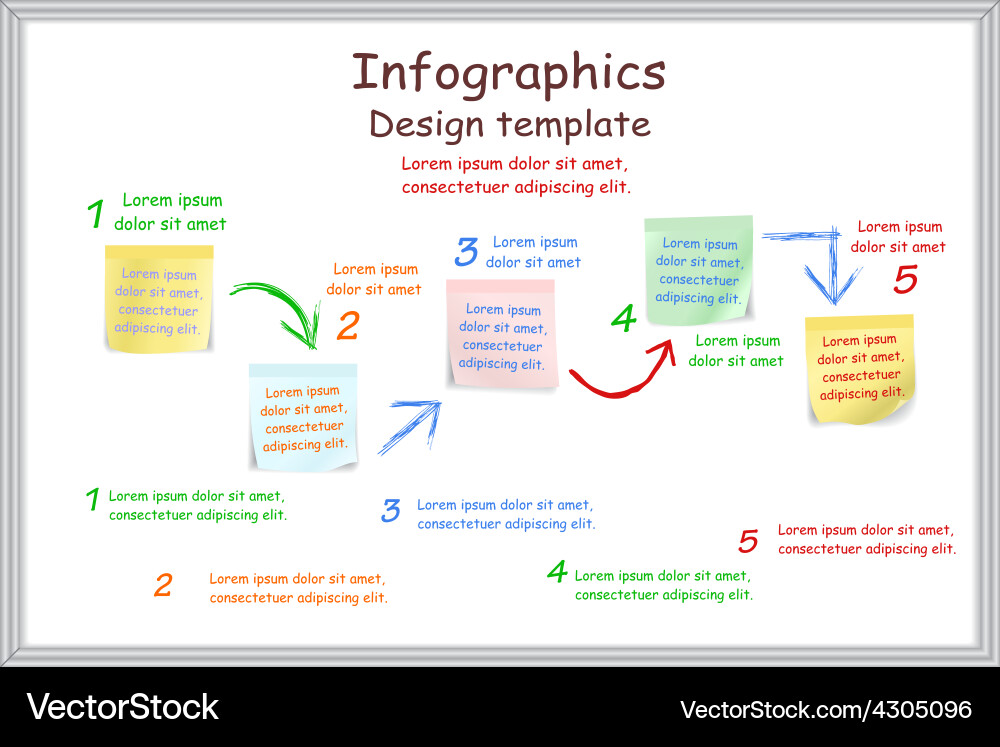 Infographic report template with board Royalty Free Vector
