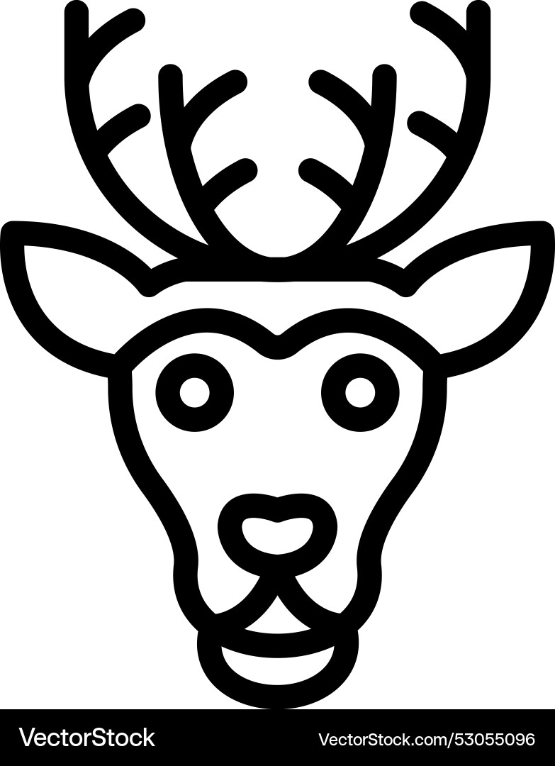 Reindeer icon design Royalty Free Vector Image