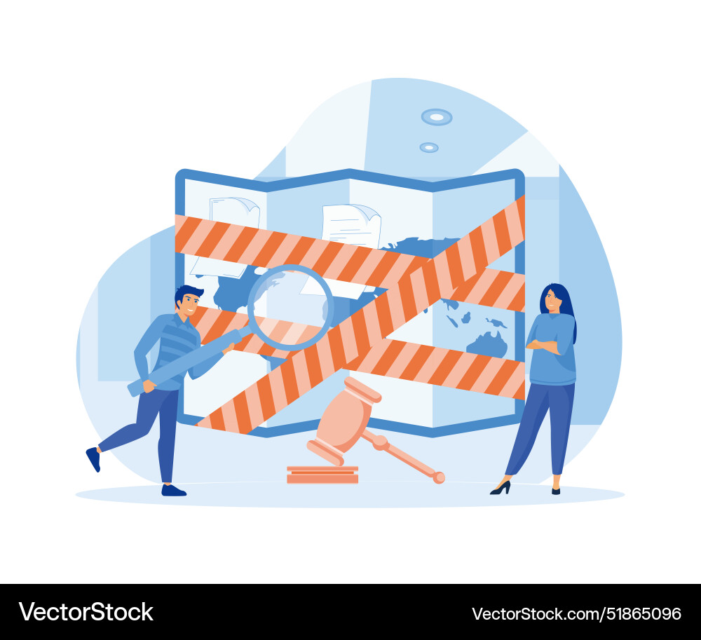 Sanctions and economic or political export Vector Image