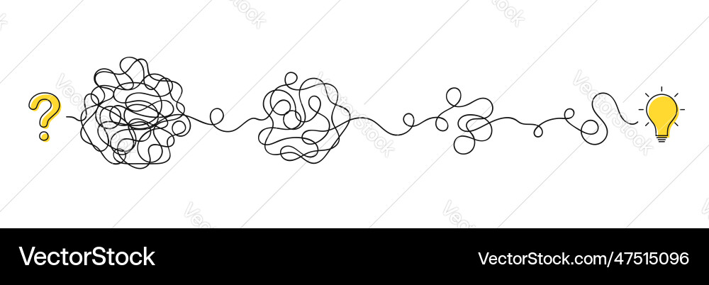 Simplifying complex process problem solution Vector Image