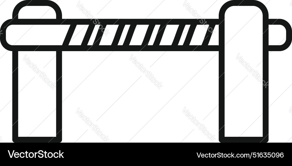 Striped barrier gate closing access to private Vector Image