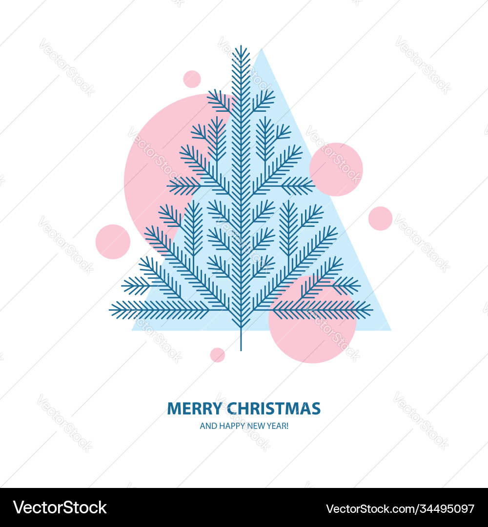 Abstract geometric christmas tree Royalty Free Vector Image