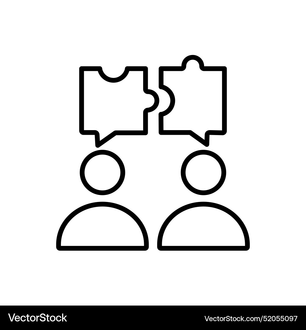 Collaboration icon for teamwork project Royalty Free Vector