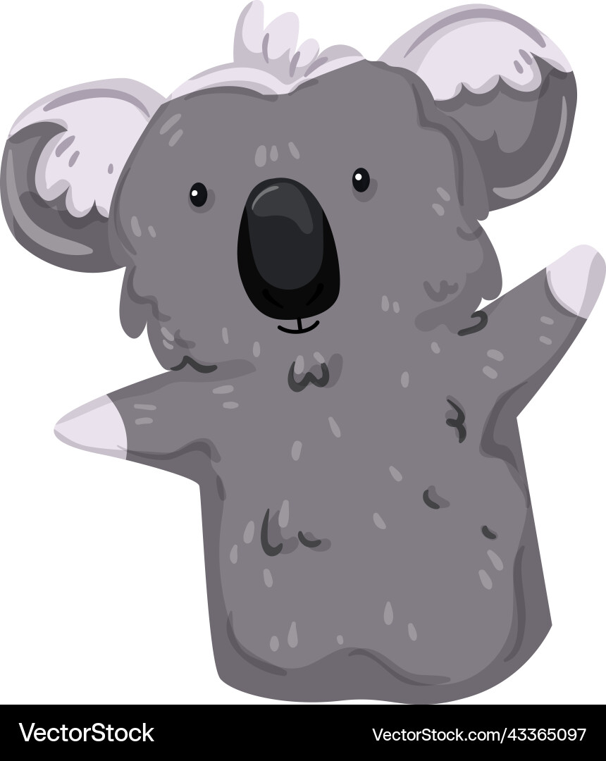 Panda hand puppet cartoon Royalty Free Vector Image