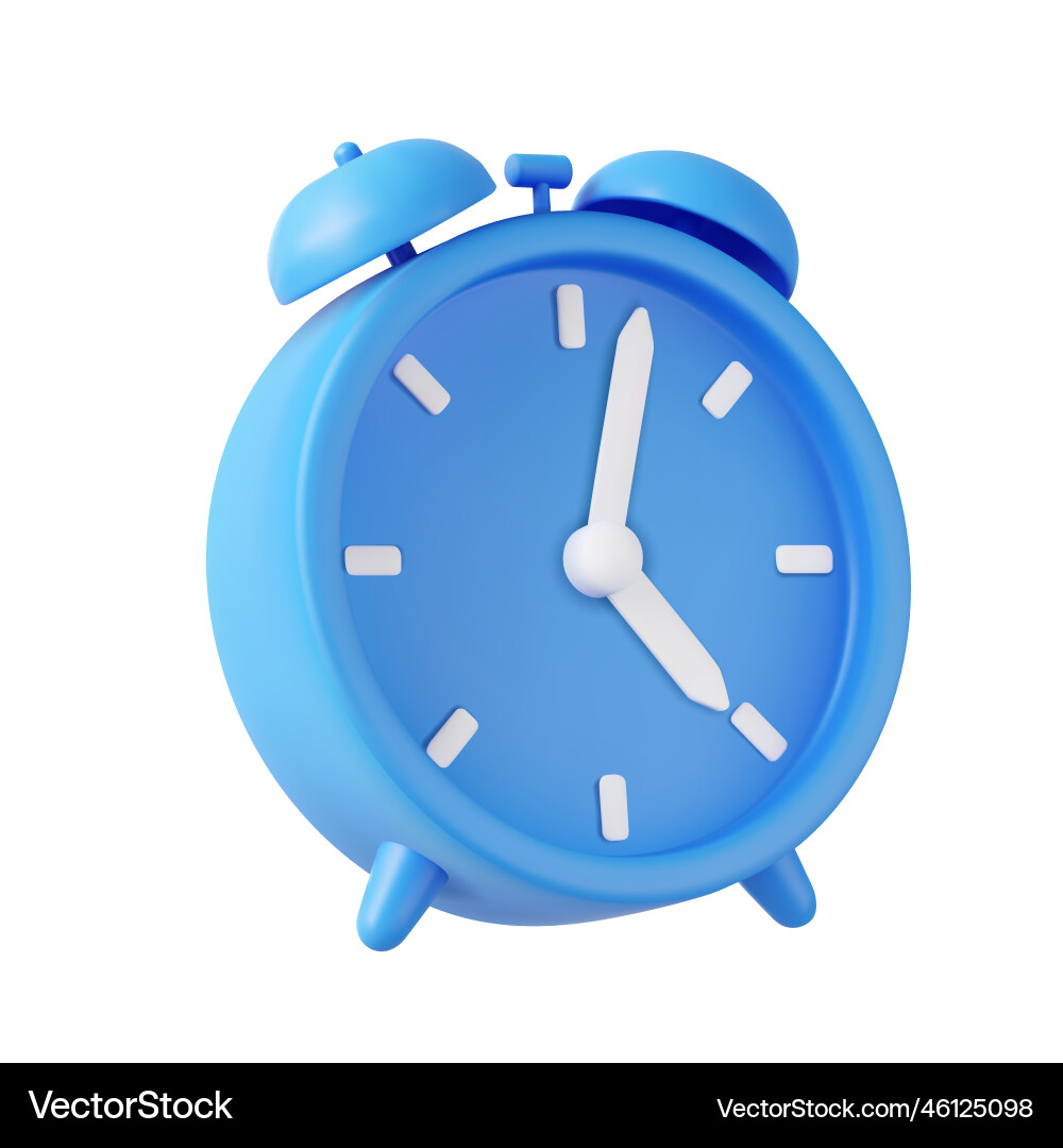 3d alarm clock Royalty Free Vector Image - VectorStock