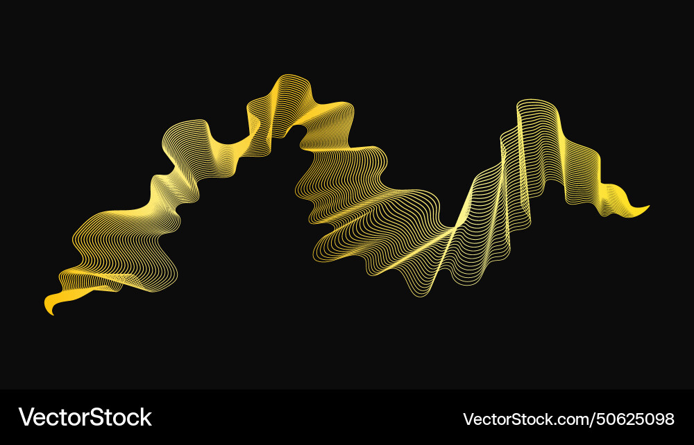 Abstract backdrop with luxury golden waves Vector Image