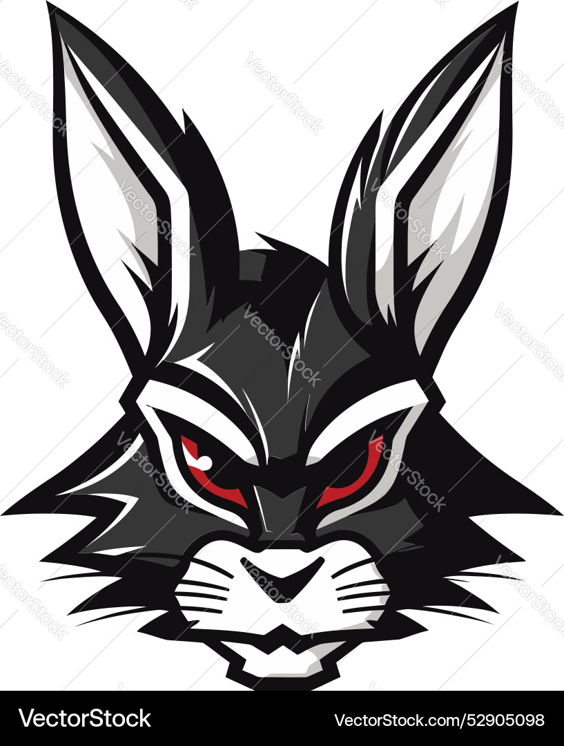 Black rabbit a logo thats both professional Vector Image