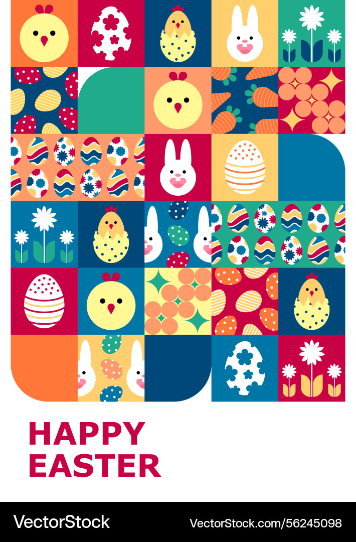 Easter pattern design Royalty Free Vector Image