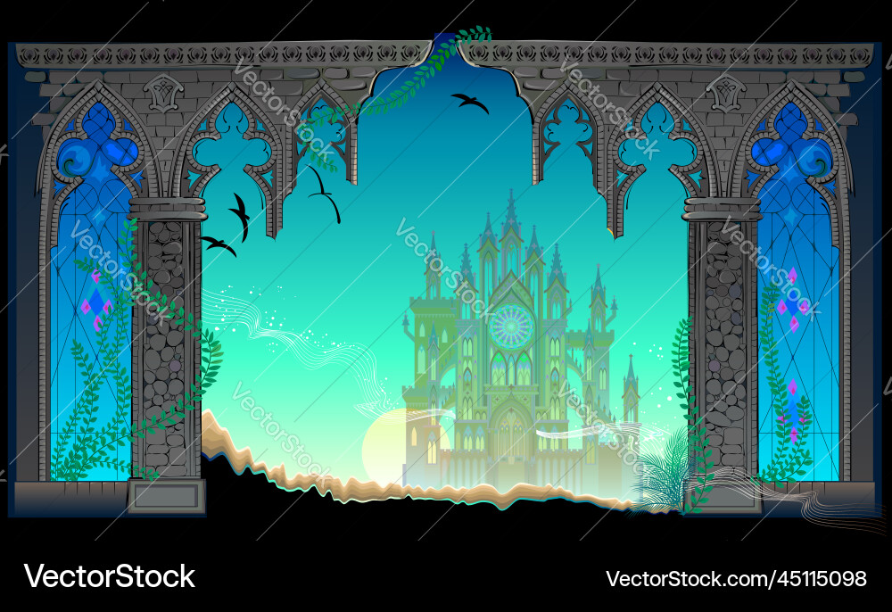 Fantasy fairy tale environment landscape Vector Image