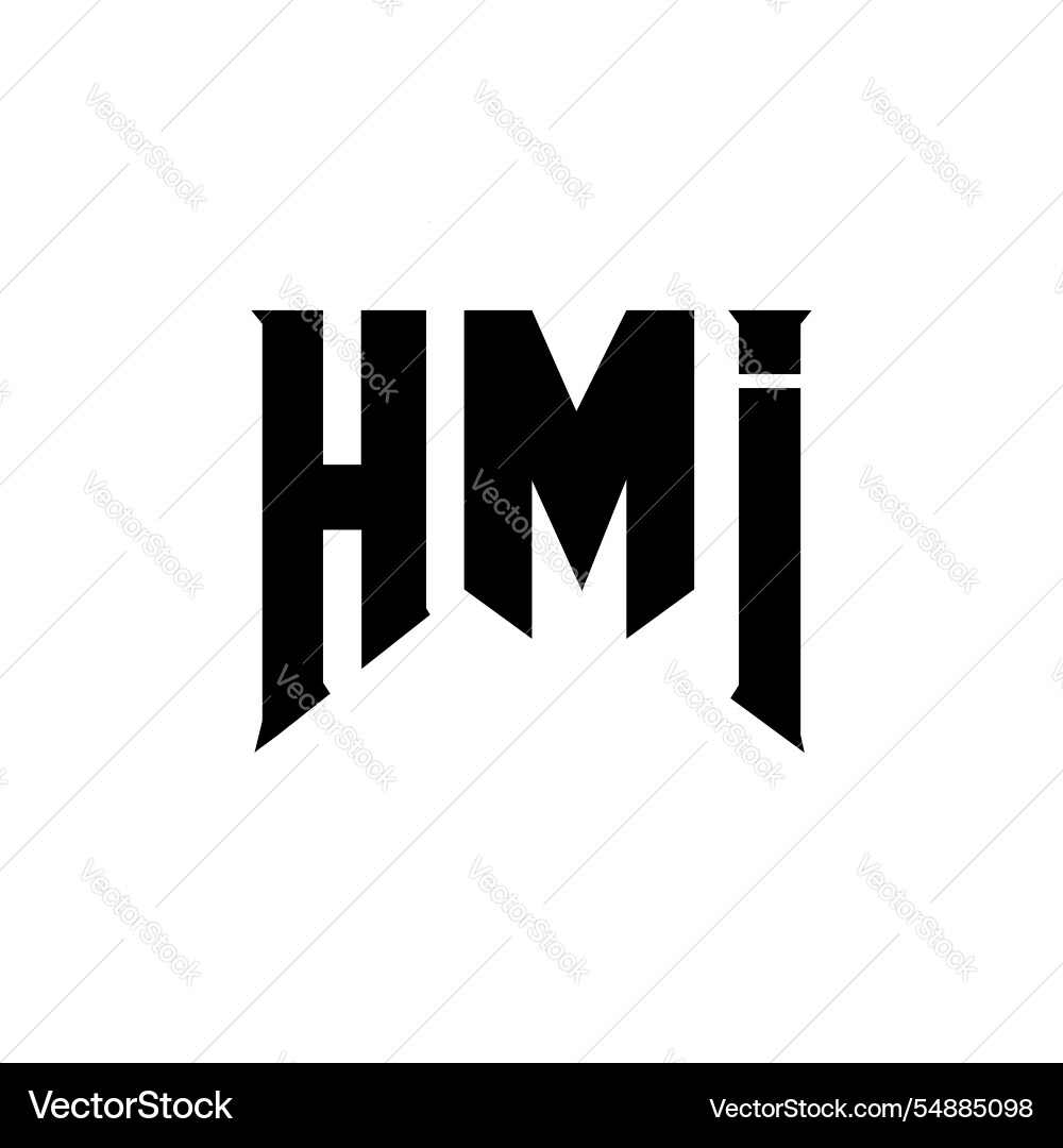 Hmi letter logo design for technology company Vector Image