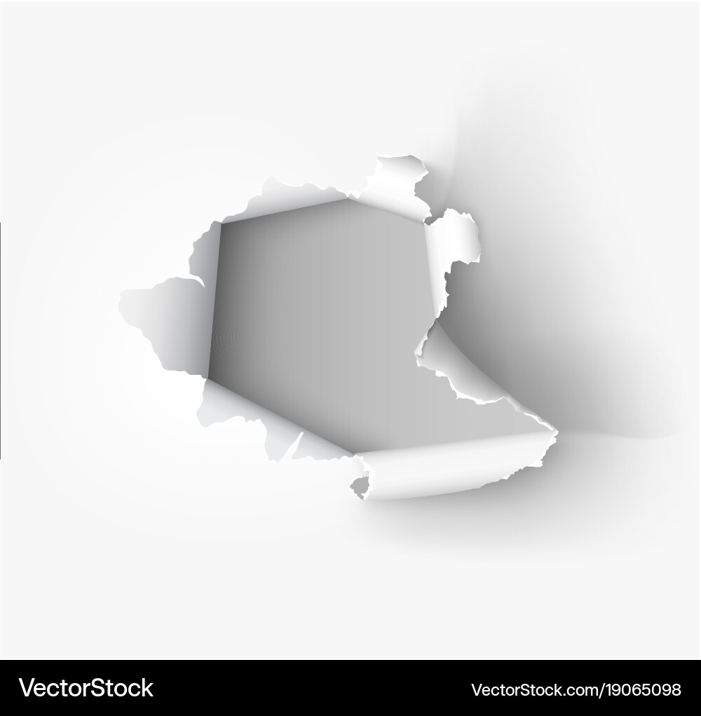 Hole torn in ripped paper Royalty Free Vector Image