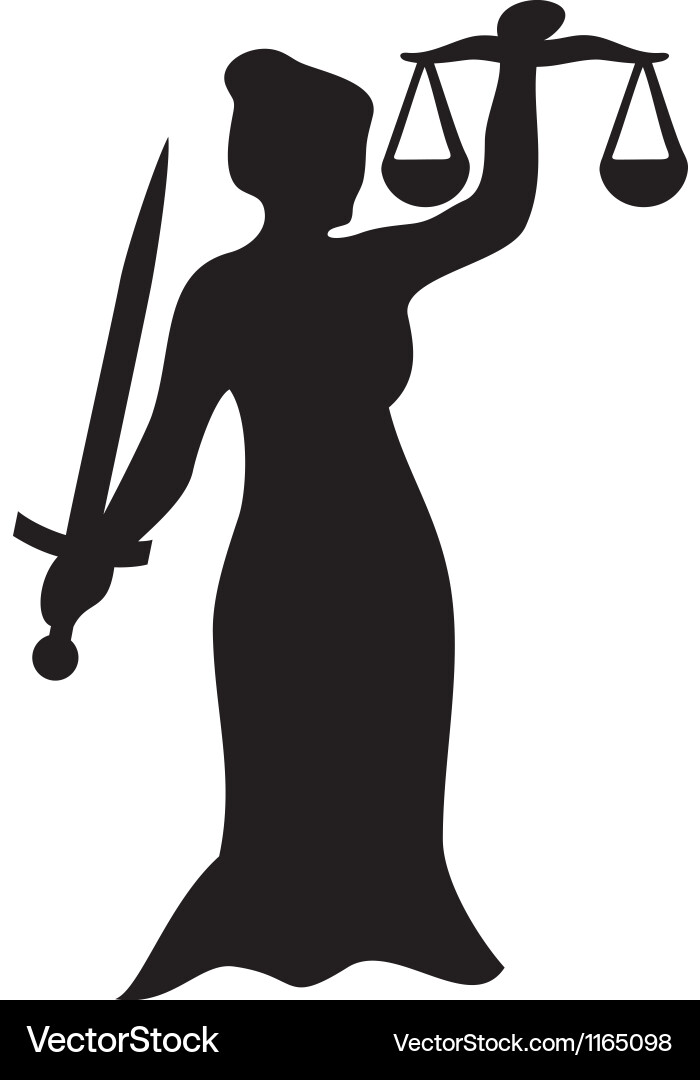 Justice statue Royalty Free Vector Image - VectorStock