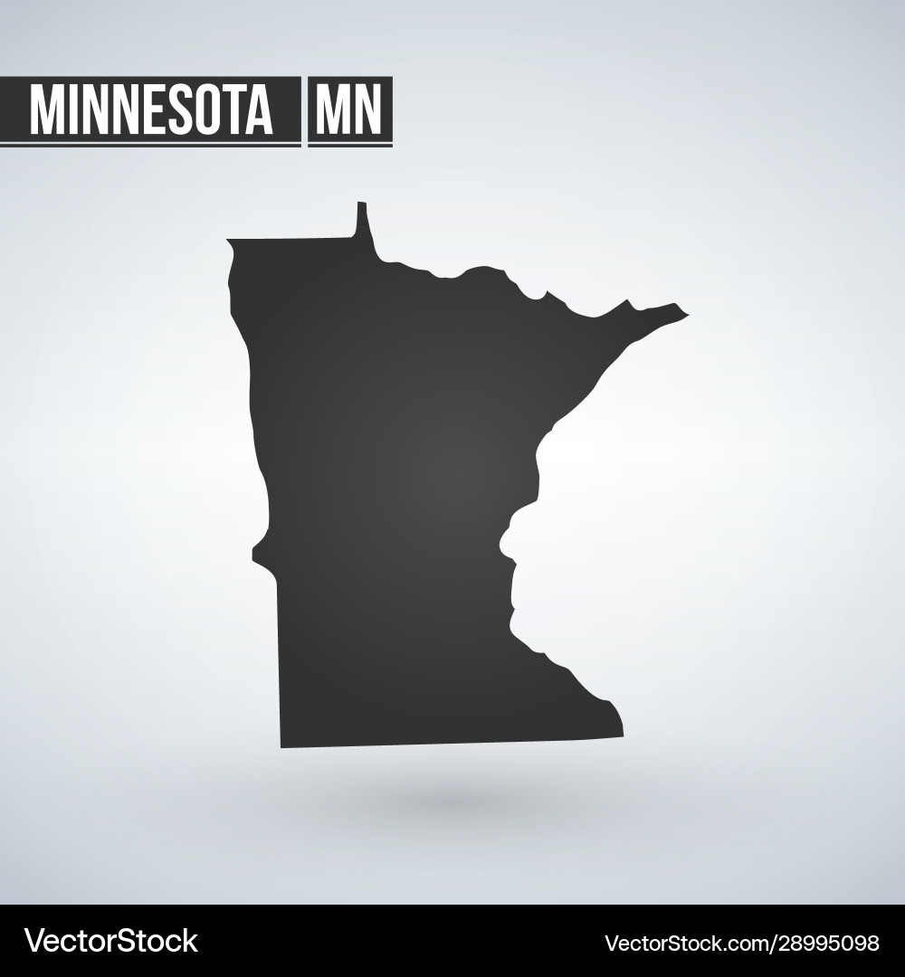 Map us state minnesota Royalty Free Vector Image