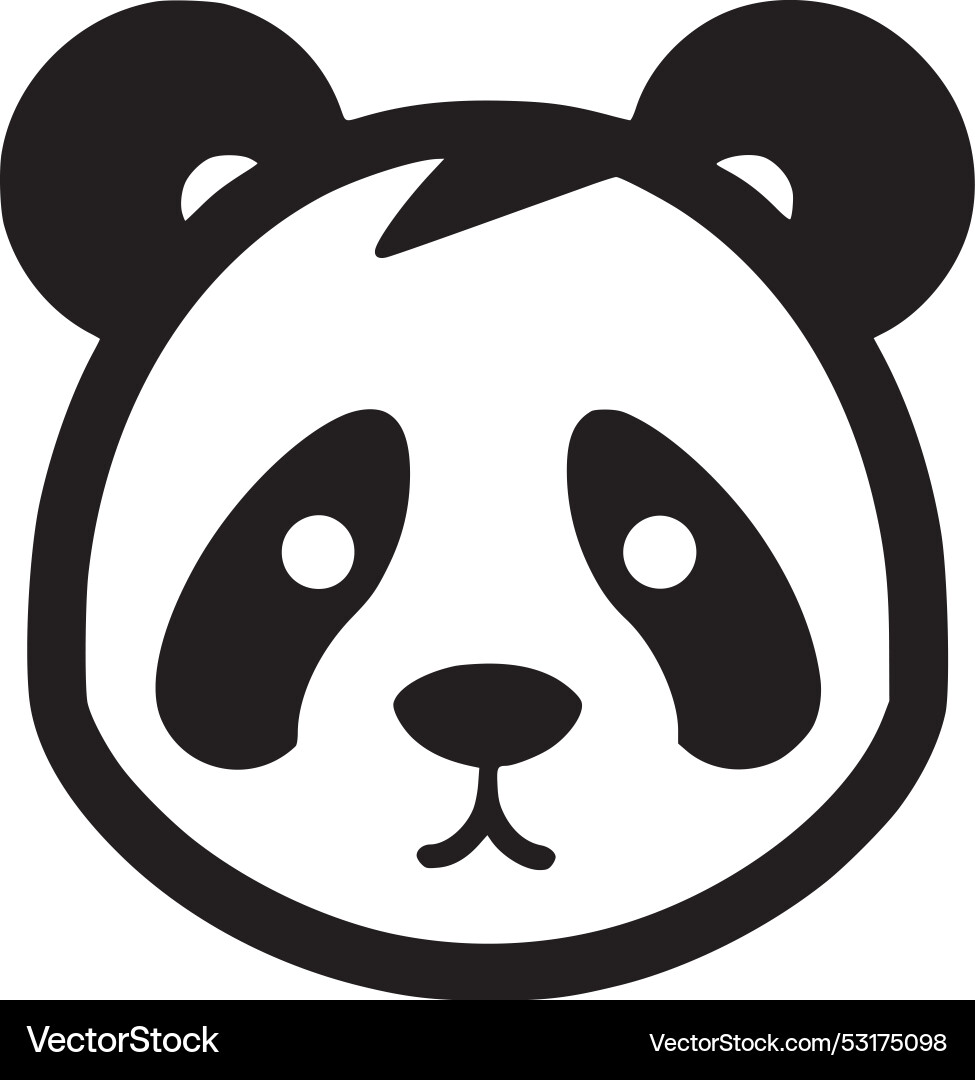 Panda - black and white isolated icon Royalty Free Vector