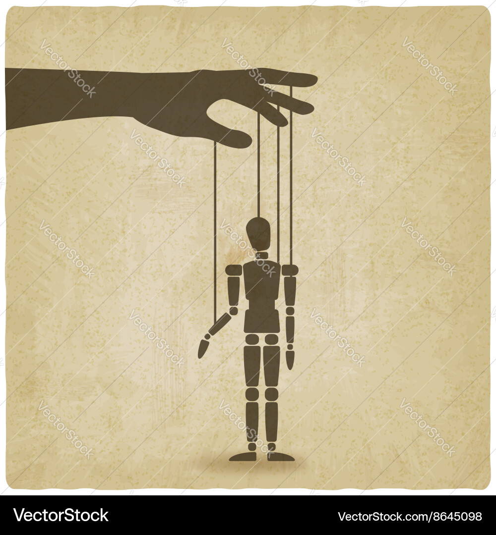 Puppet Control Symbol Royalty Free Vector Image