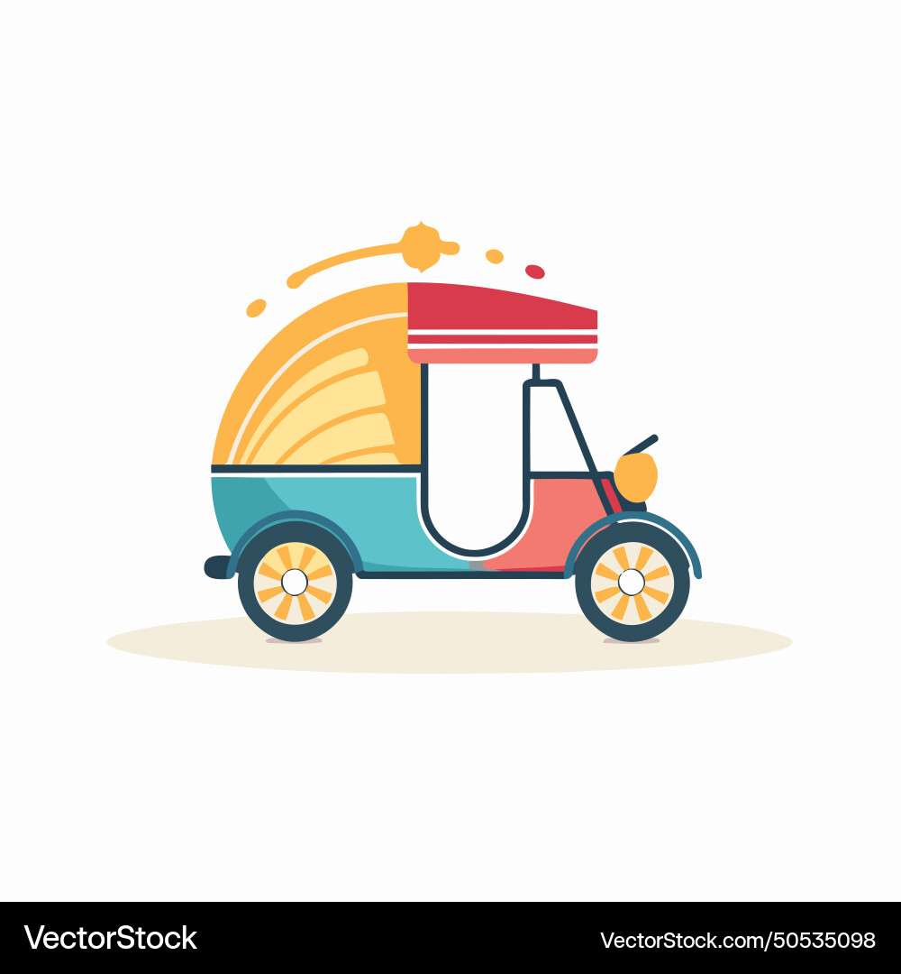 Tuk icon in flat design style Royalty Free Vector Image