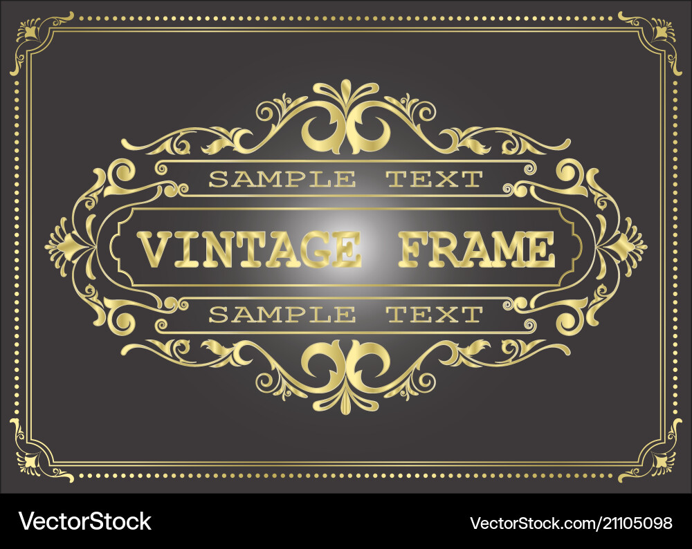 Vintage frame Royalty Free Vector Image - VectorStock