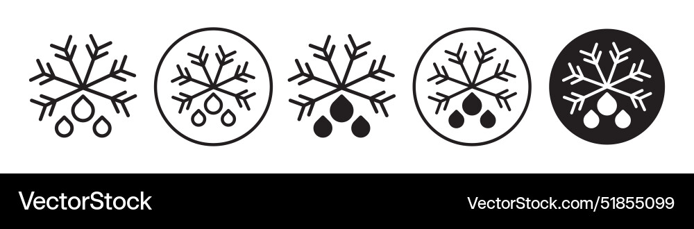 Defrosting icon set collection for web Royalty Free Vector