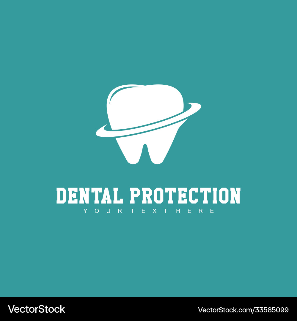 Dental protection logo template design Royalty Free Vector