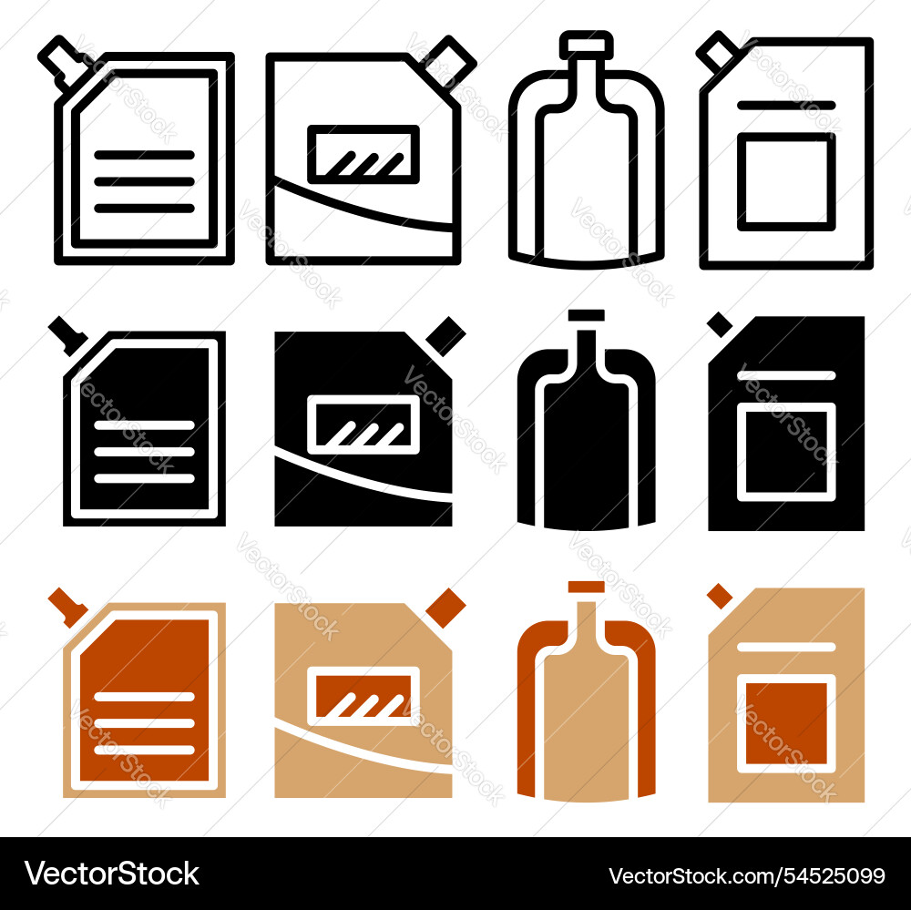 Doy pack pouch icon Royalty Free Vector Image - VectorStock