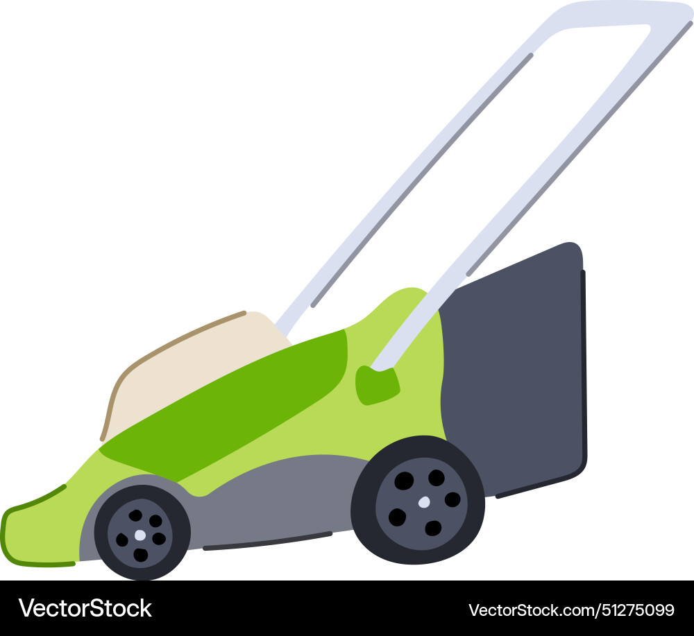 Landscaping lawn mower cartoon Royalty Free Vector Image
