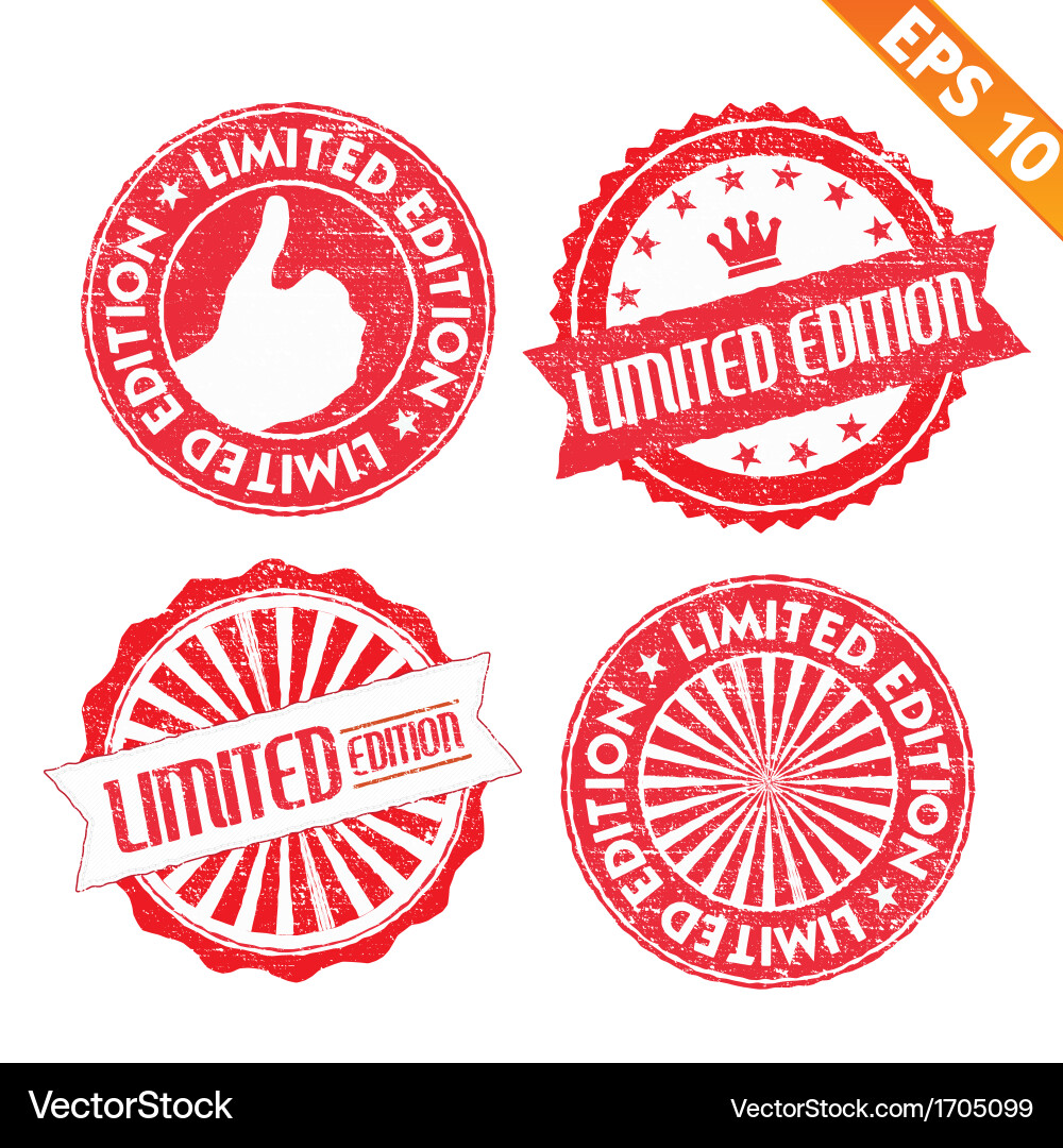 Limited Edition Stamp Stickers Royalty Free Vector Image