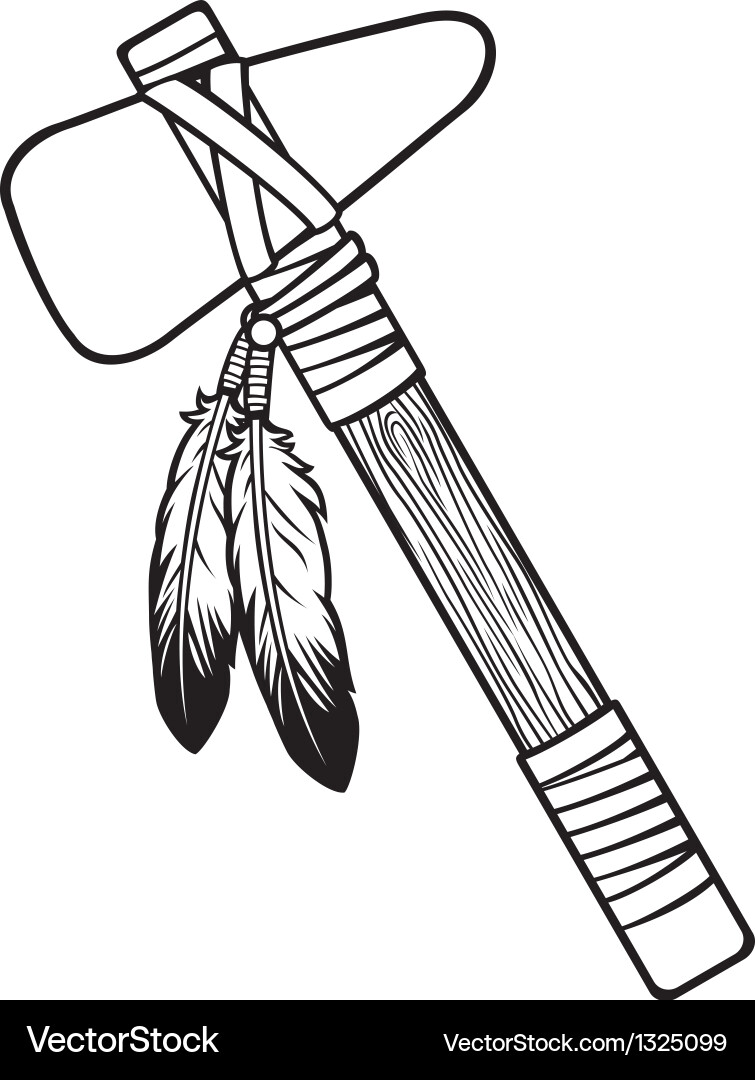 Native American Tomahawk Weapon Royalty Free Vector Image