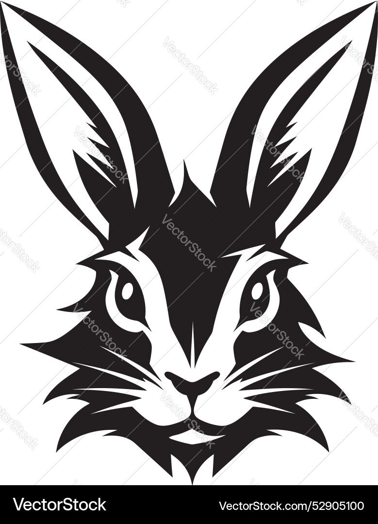 Black rabbit a logo thats as unique Royalty Free Vector