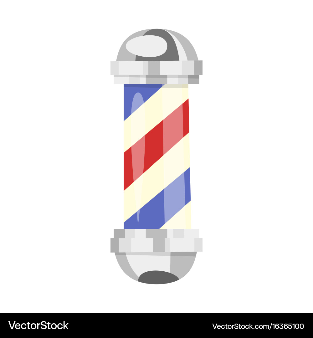 Cartoon style of barber pole Royalty Free Vector Image