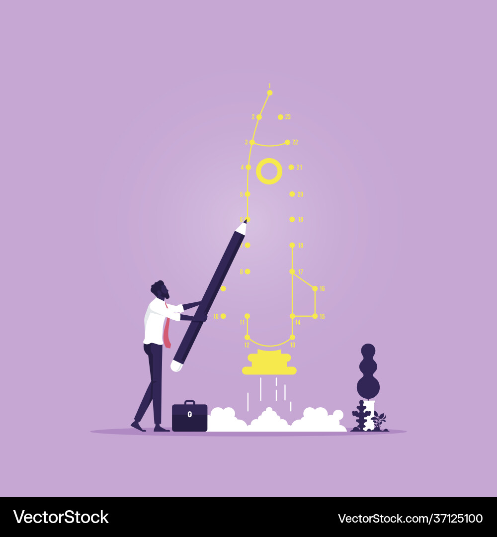 Concept new business project start up Royalty Free Vector