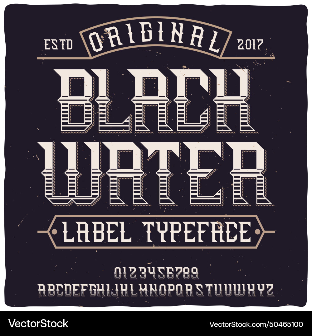 Good handcrafted font for any label design Vector Image
