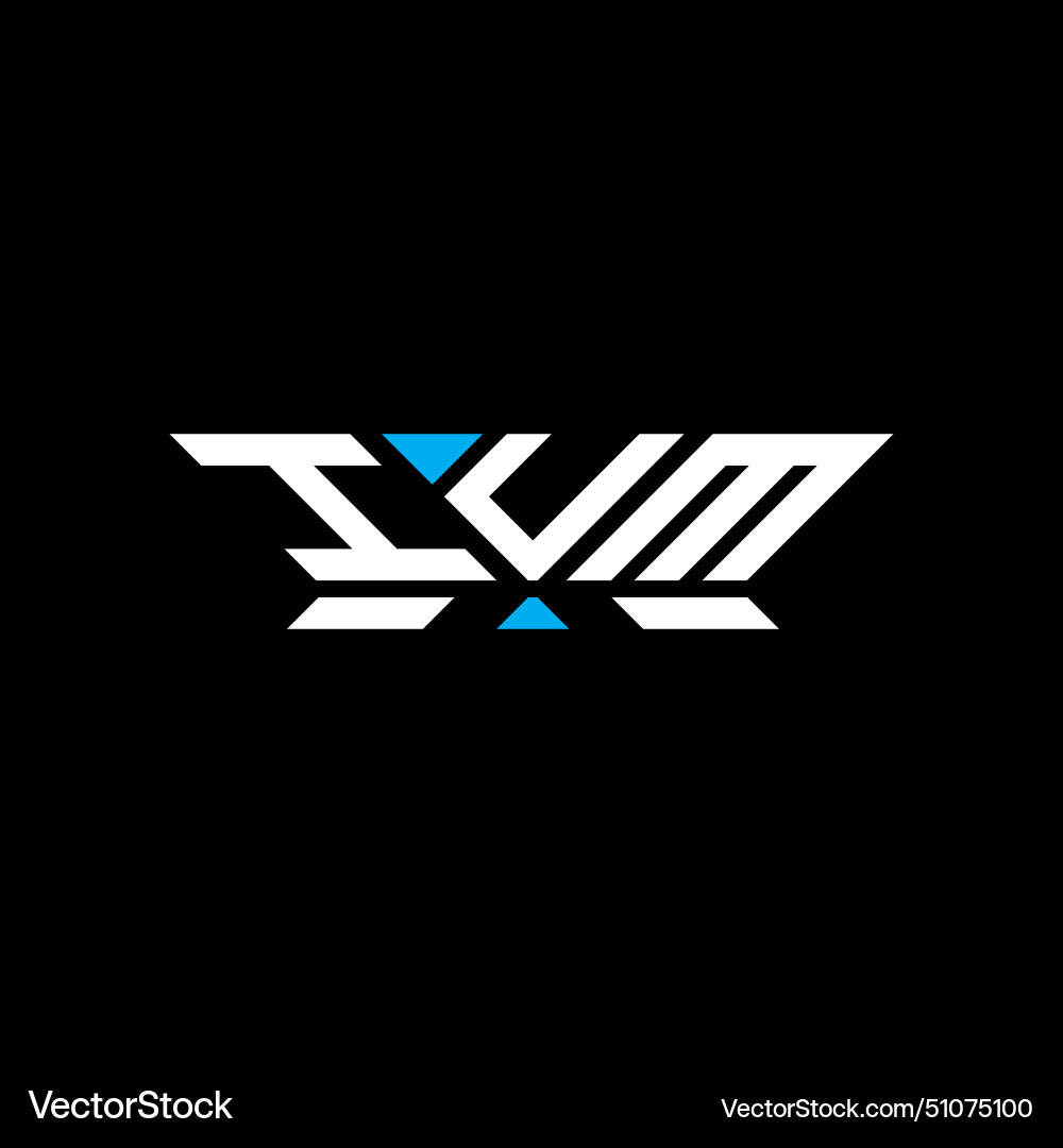 Ium letter logo design simple and modern Vector Image