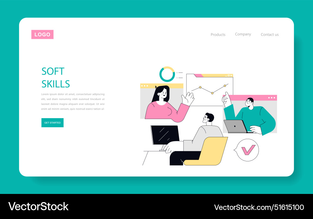 Soft skills flat Royalty Free Vector Image - VectorStock