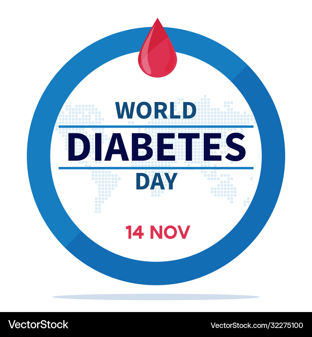 World diabetes day banner or flyer Royalty Free Vector Image