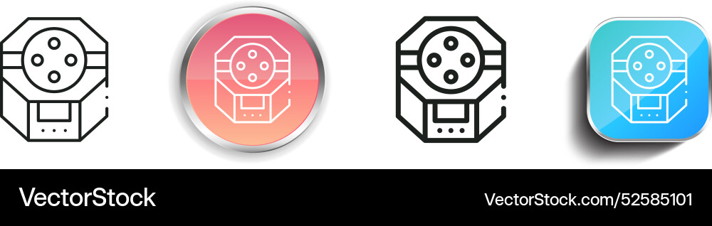 Centrifuge icon thin linear regular and button Vector Image