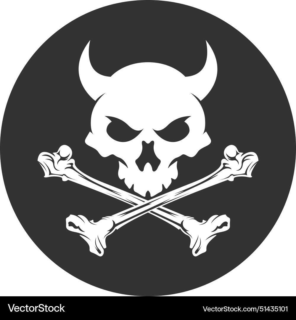 Devil icon logo design Royalty Free Vector Image