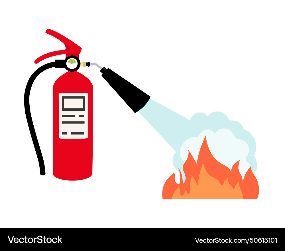 Fire Extinguisher Use Royalty Free Vector Image