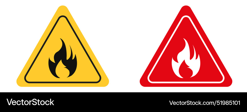 Fire hazard safety sign ensure protection Vector Image