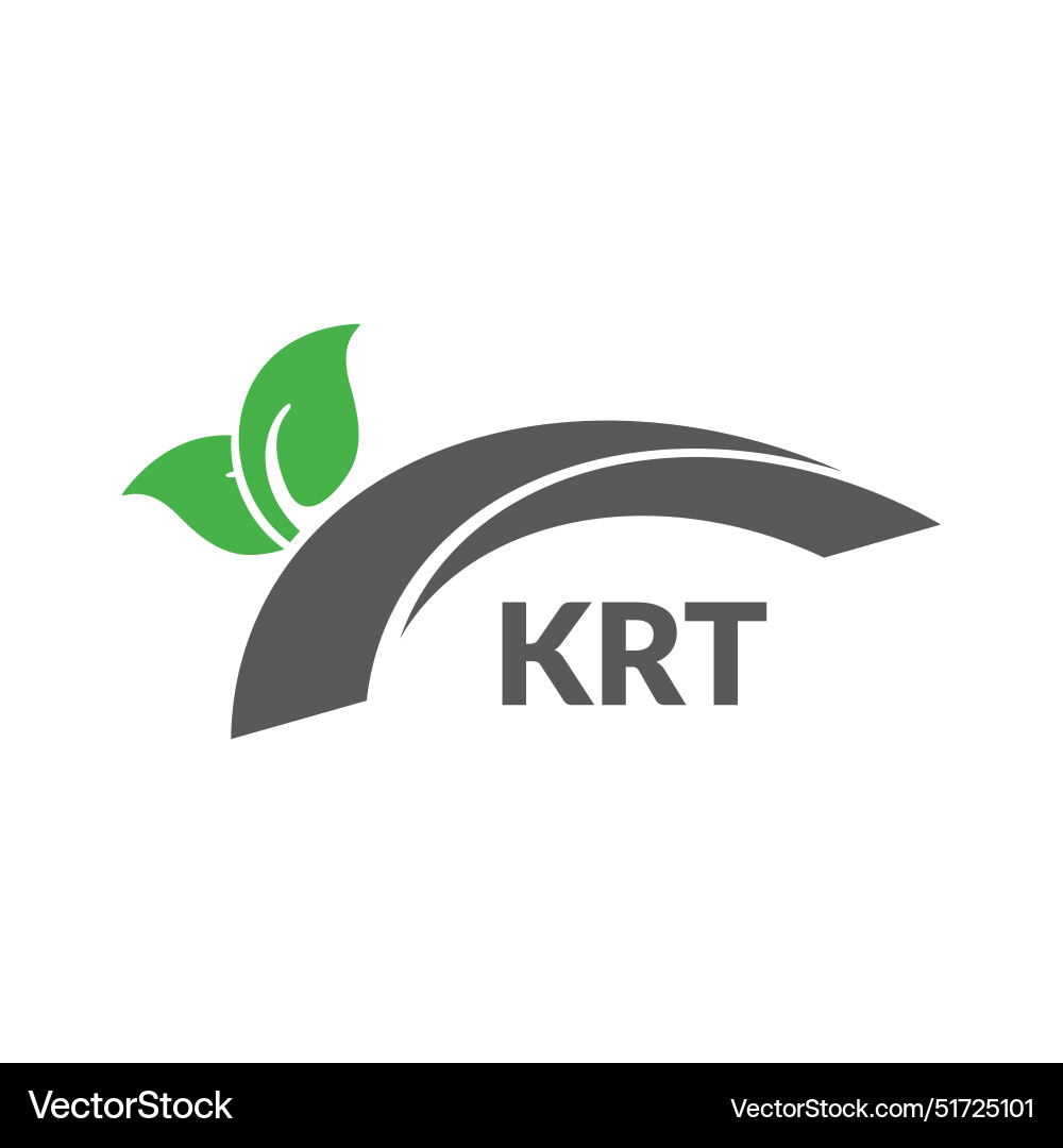 Krt letter logo design on white background Vector Image
