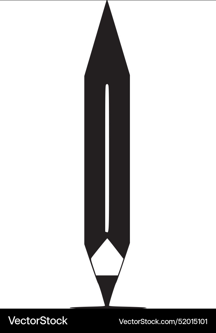 Pencil - minimalist and simple silhouette Vector Image