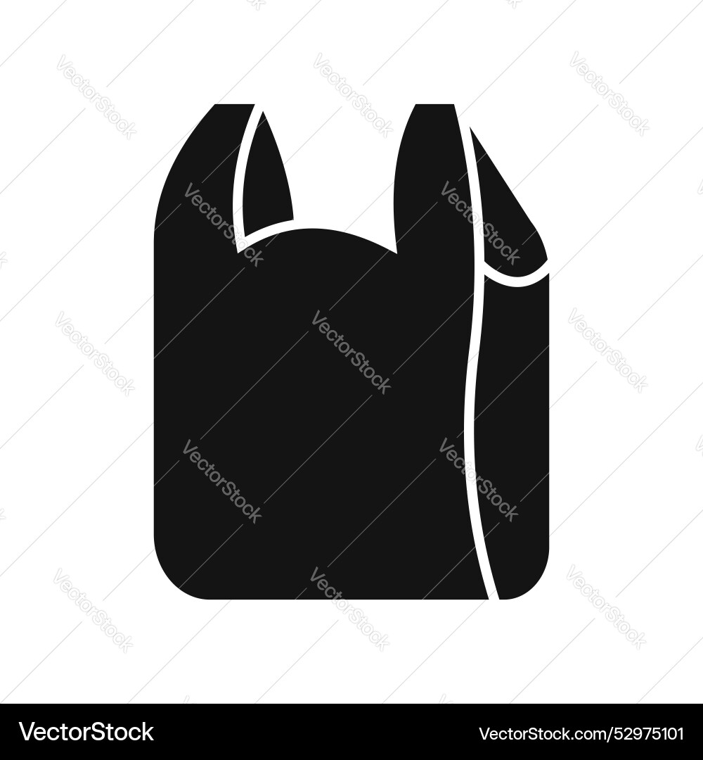 Plastic bag icon symbol on white background Vector Image