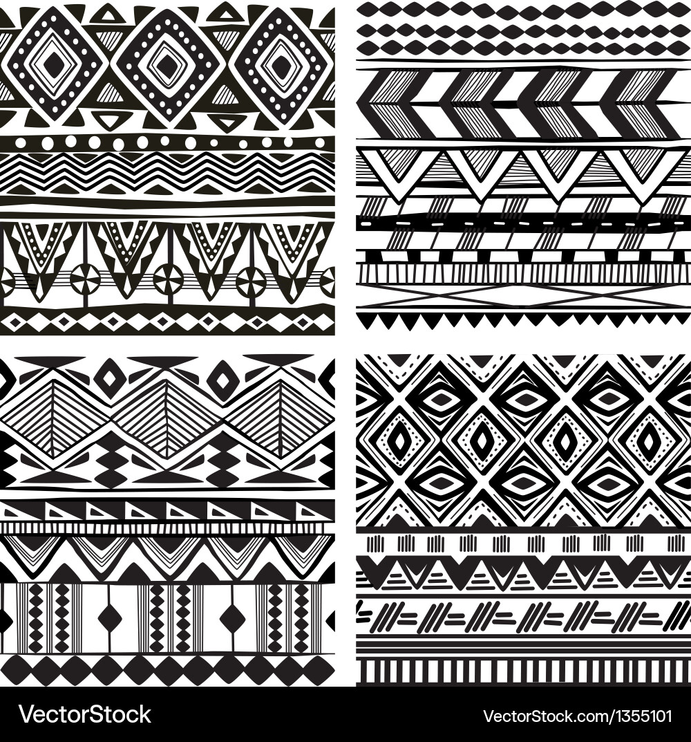 Seamless tribal texture Royalty Free Vector Image
