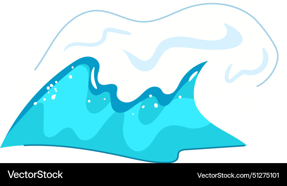Surf ocean waves cartoon Royalty Free Vector Image
