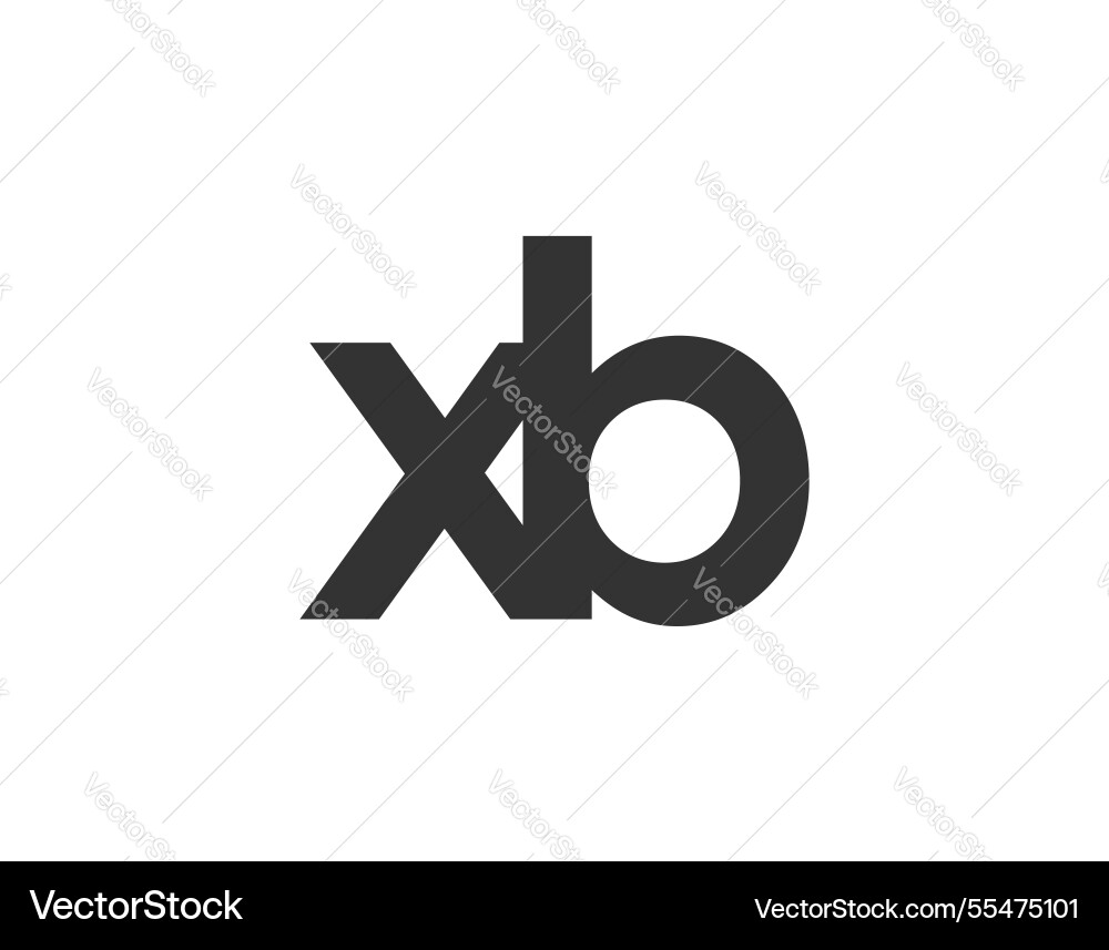 Xb creative geometric initial based modern Vector Image