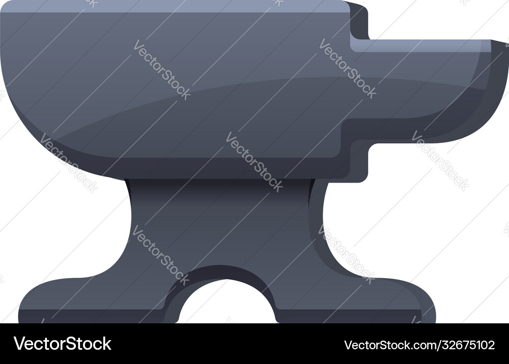 Schmiede Amboss Werkzeug Ikone Cartoon Stil Vektorbild